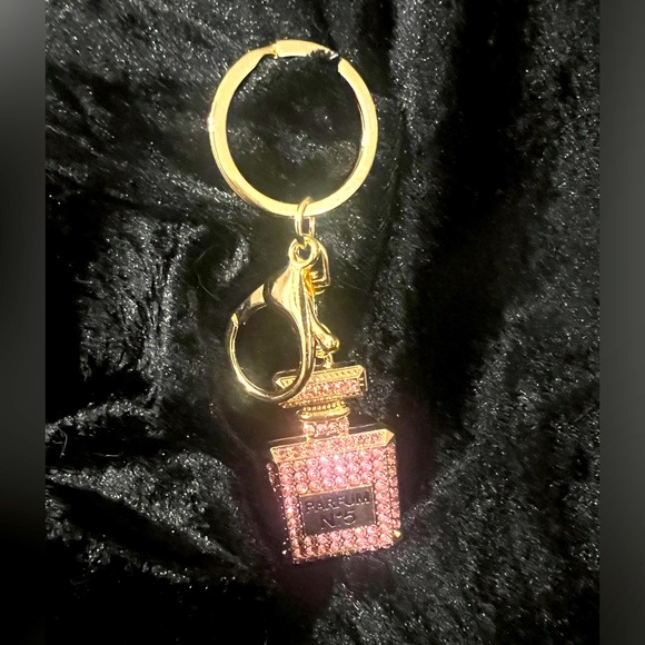 Accessories | Pink Rhinestone Perfume Bottle Keychain Great Quality And ...